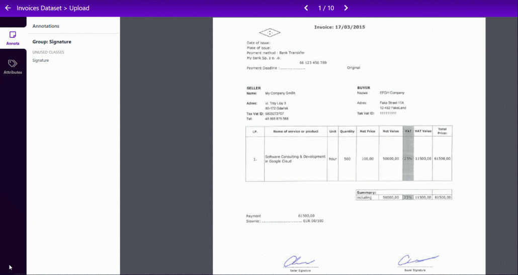 Digital Cloud Document Repositories - How to Identify Signatures